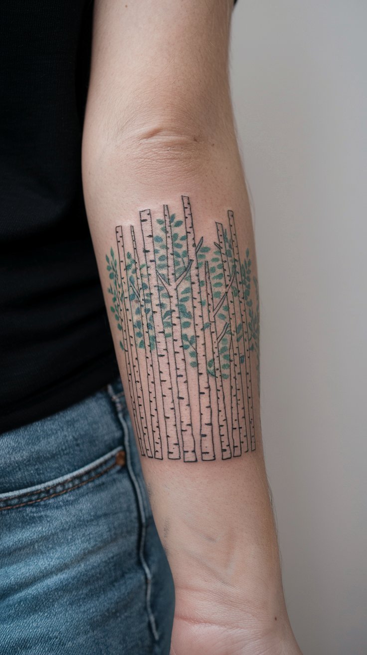 10 Serene Peaceful Birch Tree Tattoo Ideas