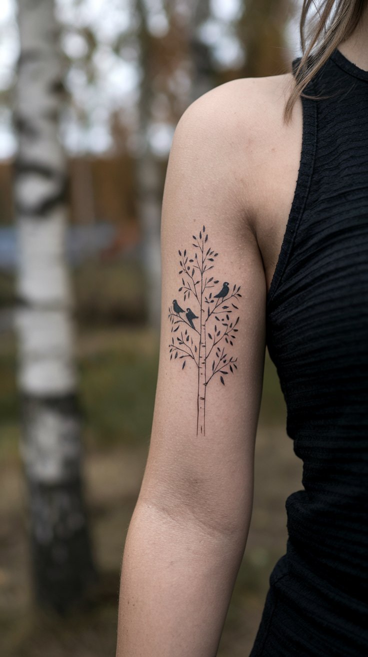 10 Serene Peaceful Birch Tree Tattoo Ideas